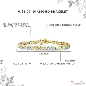 Femme Luxe Eva Miracle Set Diamond Tennis Bracelets for Women, Hypoallergenic, 925 Sterling Silver, Size 7.50 or 7.25 (Eva 3)