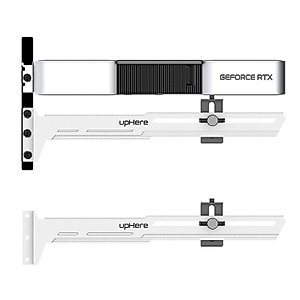 upHere G276WT White Graphics Card GPU Brace Support Video Card Sag Holder/Holster Bracket,Adjustable Length and Height Support,G276WT