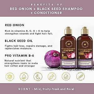 WOW Skin Science Red Onion Black Seed Shampoo & Conditioner Duo 16.9 oz