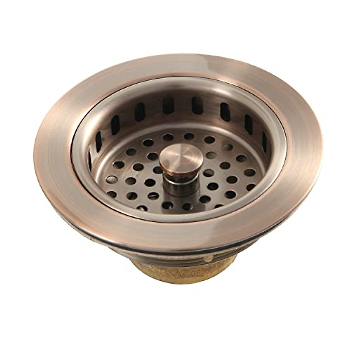 Kingston Brass KBS1006AC Made to Match Basket Strainer, 4-1/2" Diameter, Antique Copper