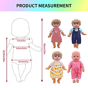 Girl Doll Clothes and Accessories 12 Sets Doll Clothes for 12 Inch Dolls Alive-Baby Doll Clothes Dress Pajamas Swimsuits Lovely Baby Doll Outfits Accessories for Christmas Birthday for Little Girl
