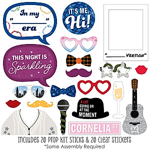 Big Dot of Happiness in My Party Era - Concert Photo Booth Props - Music Photo Booth Props - Celebrity Concert Party Photo Booth Props Kit - 20 Count