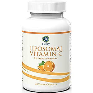 Liposomal Vitamin C Capsules 1200mg – Collagen Support, Powerful Antioxidant Boost, High Dose & High Absorption VIT C Ascorbic Acid Pills – 60 Servings – Easy to Swallow Capsules