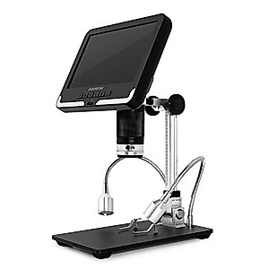 Andonstar AD206 USB Digital Microscope with LED Fill Light, 7-inch Adjustable 30f/s Display and 2MP HD Image Sensor for PCB SMD CPU Soldering Phone Repair