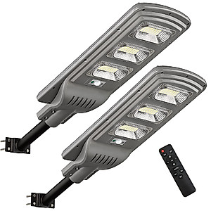 Lovus Solar Street Lights Dusk to Dawn with Radar Sensor for Parking Lot, Yard, Garage