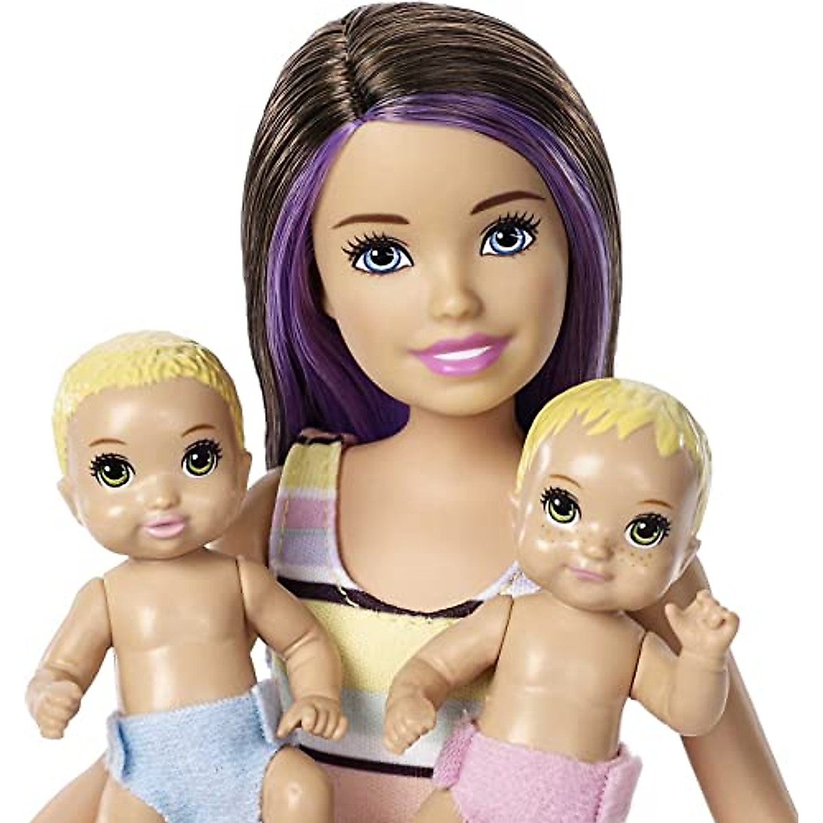 Barbie Skipper Babysitters Inc Dolls & Playset, Nap 'N Nurture Nursery, Skipper Doll, Baby Doll, Crib & 10+ Accessories, Working Bouncer