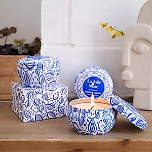 LA JOLIE MUSE Citronella Candles Outdoor Indoor, Citronella Candles for Patio Set 3, 45 Hours Buring Time Each, Natural Soy Wax Candles