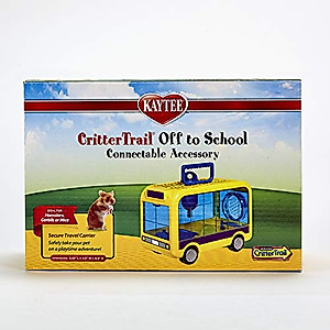 Kaytee CritterTrail Off To School Travel Carrier for Pet Hamsters, Gerbils, or Mice