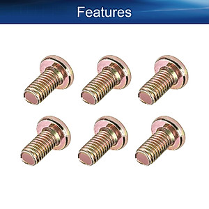Yinpecly M6 x 50mm Hex Socket Flat Head Screws Furniture Bolts Fastener Full Thread Carbon Steel Colorful 20pcs