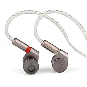 Linsoul TIN Audio T2 HiFi 2DD Double Dynamic Drive in Ear Earphone Bass DJ Metal Headphones, 3.5 mm 2pin