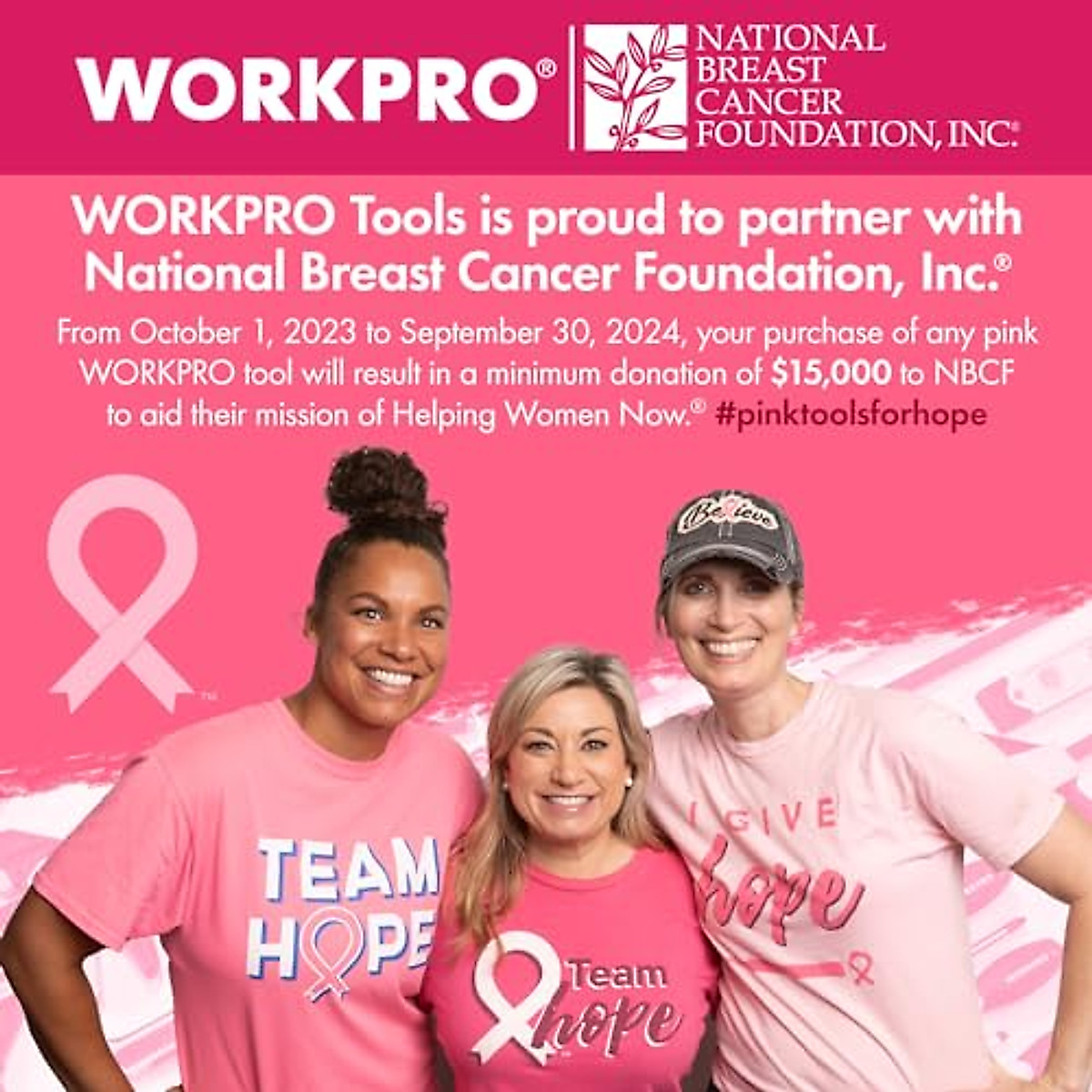 WORKPRO Folding Utility Knife, Quick Change SK5 Pink Box Cutter, Aluminum Handle Razor Knife for Boxes, Cartons, Cardboard, 10 Extra Blades Included - Pink Ribbon