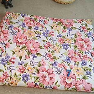 Bluelans 7pcs 10" x 10" (25cm x 25cm) Top Cotton Craft Fabric Bundle Squares Patchwork DIY Sewing Scrapbooking Quilting Floral Dot Pattern Light Pink