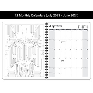 Action Publishing Coloring Day Planner · 2023-2024 Geometric · Daily and Weekly Scheduling and Goal Planning, with Lines, Shapes and Pattern Coloring Pages· July - June (8.5 x 11 inches)
