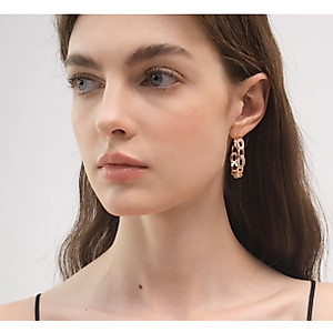 Gemini Women's Jewelry Platinum Plated White Gold CZ Diamond Hoop Pierced Earring Valentine's Day Gifts Gm039Wg 1.5 inches