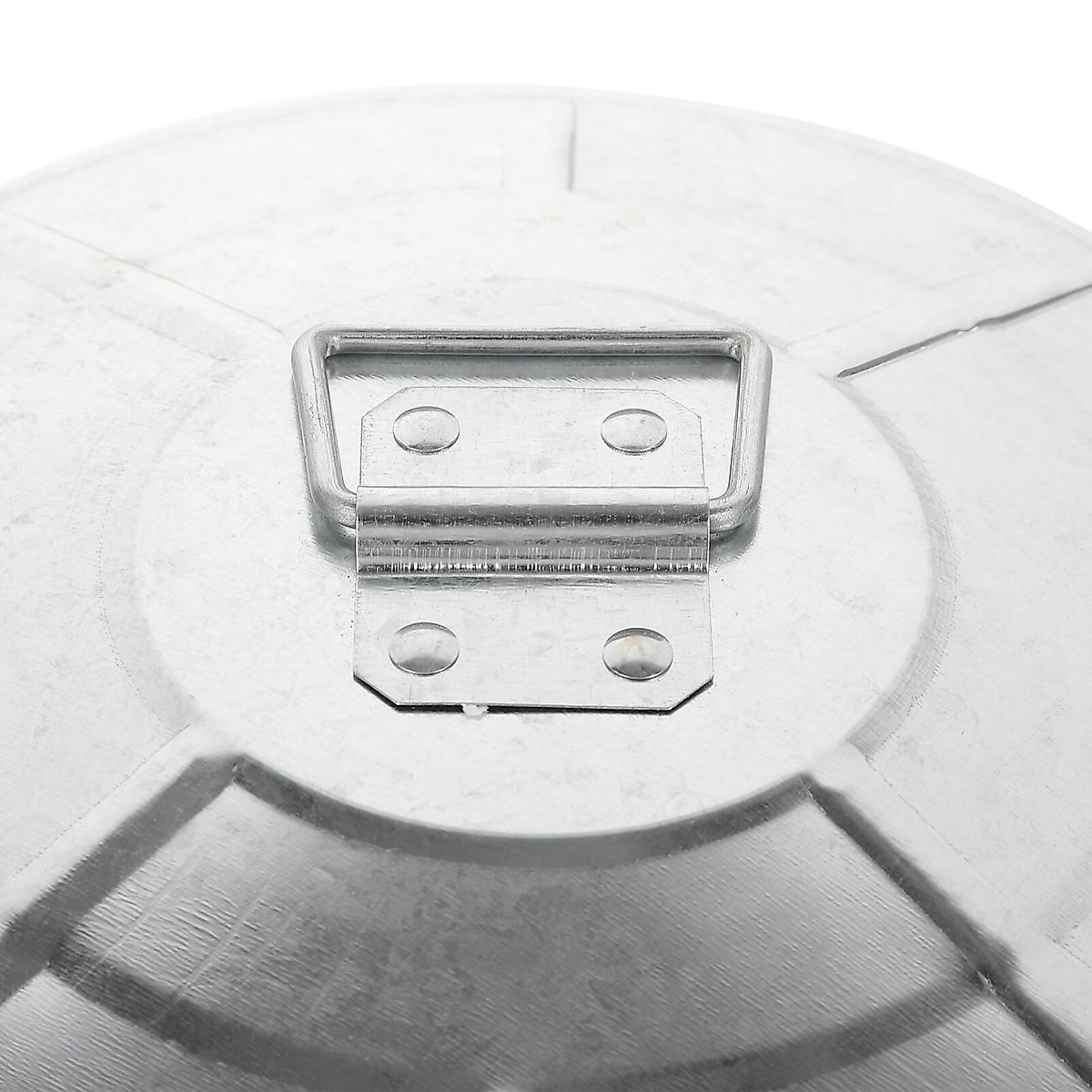 Ciieeo Galvanized Trash Can Metal Garbage Trash Can with Lid Round Wastebasket Container Wastepaper Basket for Home Living Room Kitchen Farm 8L