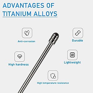 No Worn Out Titanium Alloy Replacement Maker Tips fits for Remarkable 2 Maker Stylus Pen, Ballpoint Smooth Note Taking Fine Backup Nibs ,2 Pcs