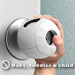 AILUOQI Childproof Door Knob Covers Babyproof (6 Pack) Child Door Locks Door Handle Baby Proofing Door Safety for Kids
