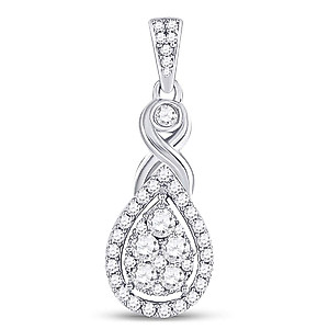 TheDiamond Deal 10kt Yellow Gold Womens Round Diamond Square Cluster Bridal Wedding Engagement Ring 1-5/8 Cttw (Certified)