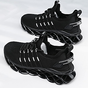 Hello MrLin Womens Shoes Lightweight Sneakers for Women Breathable Walking Shoes Women Fashion Casual Slip On Tennis Running Shoes Non Slip Black