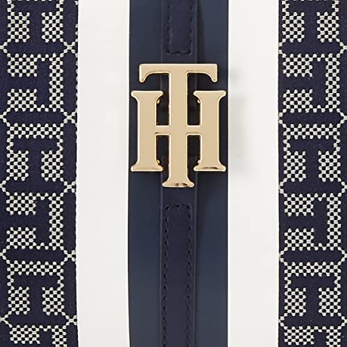 Tommy Hilfiger Womens Jaden Wristlet HANDBAG, Light Stone/Navy, One Size US