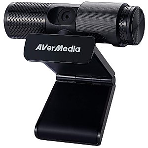 AVerMedia Live Streamer Cam 313 - Full HD 1080P Webcam with Privacy Shutter, Dual Microphone, 360 Degree Swivel for Video Conference - NDAA Compliant (PW313)