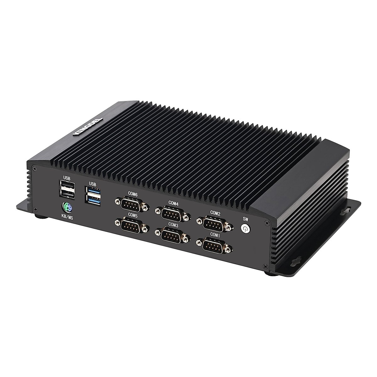 KINGDEL i5 8th Gen. CPU Desktop Computer, Office Computer with 8GB RAM, 128GB SSD, 6xCOM, 4xUSB 3.0, 4xUSB 2.0, 2xLAN, GPIO, HD Port, VGA, Fanless