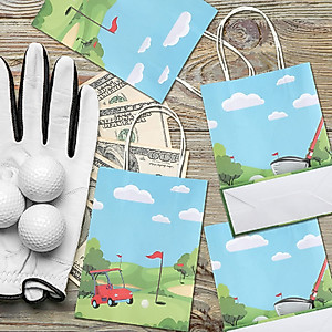 Sinmoe Golf Party Gift Goodie Treat Candy Favor Bags Golf Themed Birthday Party Gift Supplies Paper Bags Decorations Favors(36 Pcs)