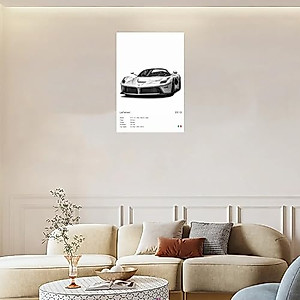 Car Poster Ferrari F40 Supercar Posters Racing Car Canvas Wall Art For Boy's Bedroom SuperCar Wall Decor Unframe-style 16x24inch(40x60cm)