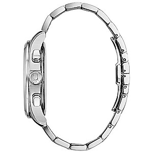 Bulova Men's Classic Wilton 3-Hand 21-Jewel Watch, 60 Hour Power Reserve, Luminous Hands, Open Aperture, Roman Numeral Markers Domed Sapphire Crystal, 43mm, Stainless Steel/Black Dial