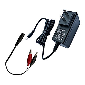UpBright 24V - 30V AC/DC Adapter Compatible with Mega Tredz Trendz Yamaha Grizzly 24 Volt Dumar Ride On Toy 24.0V 24VDC Sealed Lead-Acid Rechargeable Battery Alligator Clips Power Supply Cord Charger