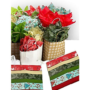 K-Kraft Christmas Designs Tissue Paper (Vintage Kraft Tissue, 102 Sheet Pack)
