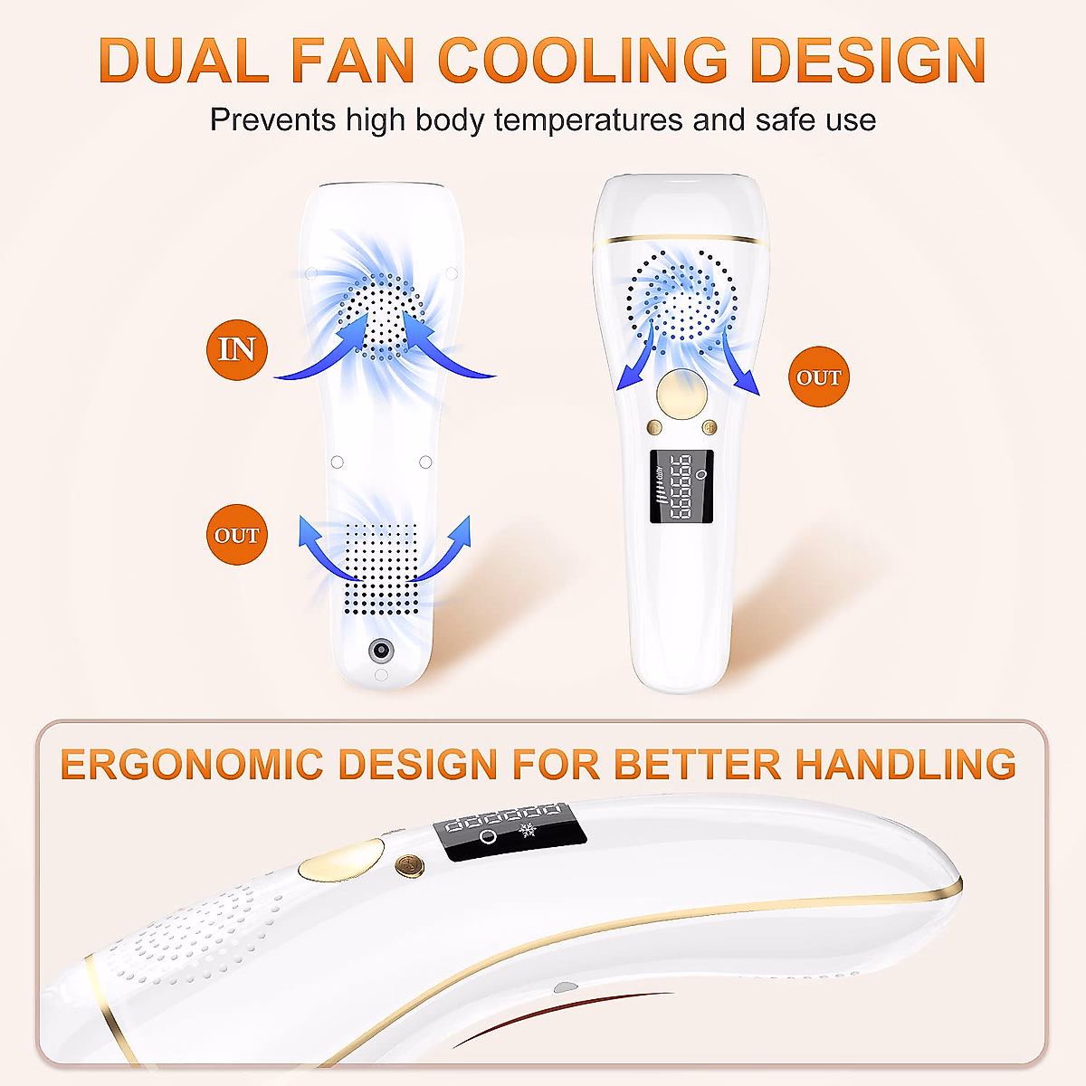 Laser Hair Removal Device with 400-1200nm Wavelength 21J, laser hair removal for women permanent, IPL Hair Removal for Women, IPL Hair Removal Device, Laser Hair Removal Device on Whole Body