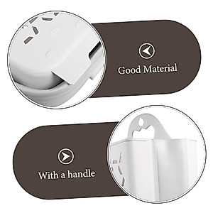 HOMOCONO Collapsible Laundry Basket Wall Laundry Hamper Folding Laundry Hamper Foldable Clothes Basket Wall Mounted Laundry Hamper Laundry Storage Basket Wall Mount Laundry Basket White Pp