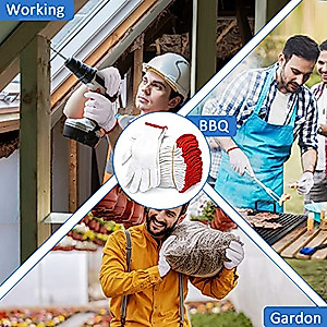 apauls Cotton Work Gloves, 12 Pairs Knitted Lightweight Work Safety Gloves, Elastic Cotton Glove for Painter Mechanic Industrial Warehouse Gardening Construction BBQ