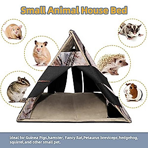 enheng Small Pet Hideout Trumpets Instruments Art Painting Hamster House Guinea Pig Playhouse for Dwarf Rabbits Hedgehogs Chinchillas