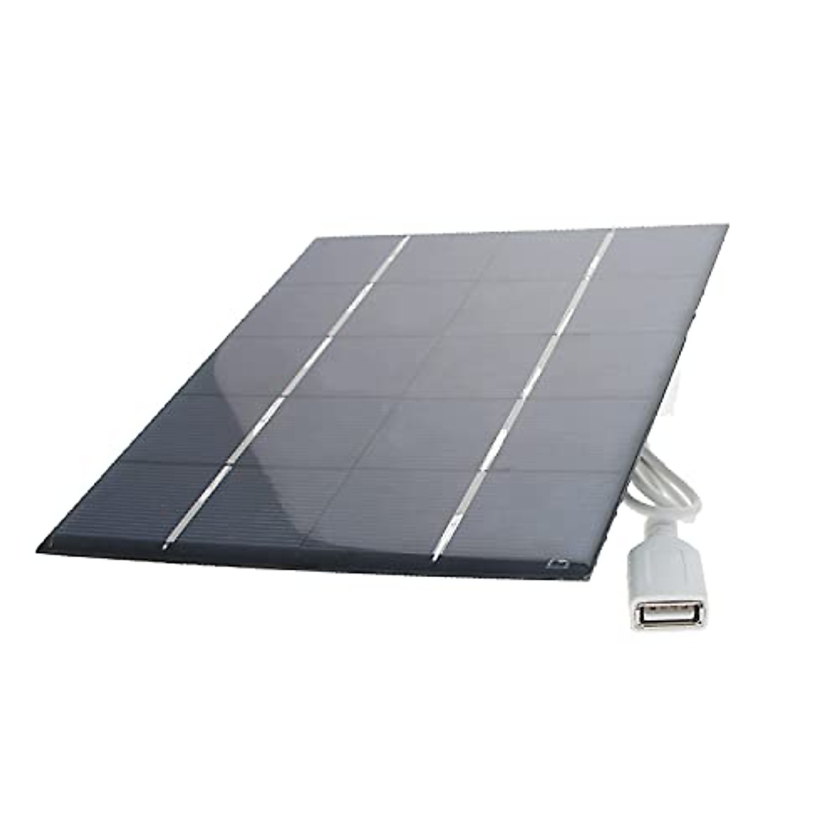 Heyiarbeit 1 Pcs 5V 3.5W Small Polysilicon Epoxy DIY Solar Panel Module 130mm x 165mm/5.12" x 6.50"(L*W) with Wire USB Port Plug for Cell Charger