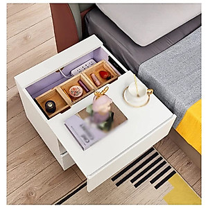 N/A Table Chevet Bois Massif Meuble Rangement Pour Chambre Coucher Hôtel Table