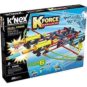 K’NEX K-FORCE Build and Blast® – Dual Cross Building Set – 368 Pieces – Ages 8+ – Engineering Education Toy