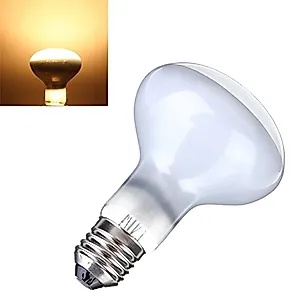 CTKcom 2-Pack 110V 75W Pet Heating Lamp,Basking Heat Spot Lamp, Reptile Heat Bulb for Turtle Aquarium Aquatic Reptile Lizard Heat Lighting E26/E27,White,2 Pcs