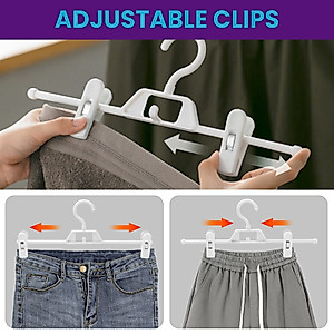 Nipogear Anti-Slip Plastic Pants Drying Clip, Purple, 10 Pieces