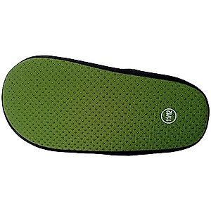 Disney Toy Story Slippers - Buzz Lightyear and Sheriff Woody Fuzzy PJ House Shoes - Boys Pajama Indoor Warm Slipper - Green/Black (size 9-10 Toddler)