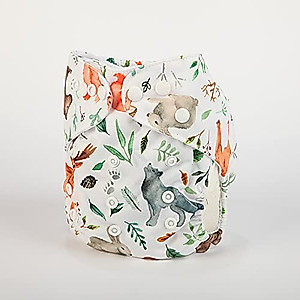 ReUseLife One Size Adjustable Washable Reusable Baby Cloth Diapers Without Inserts,6 Pack Covers Only (6DG03)