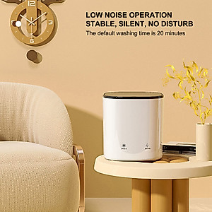 Cryfokt Mini Washing Machine, 4.5L Portable Bucket Washer 2000mA 24W 12V Lightweight Household Portable Washer for Camping Travelling Apartment Dorm Friend or Family US Plug