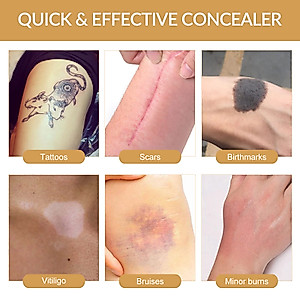 Tattoo Cover Up, Ultra-Thin Tattoo Cover Up Tape, Breathable and Waterproof Skin Concealing Tape, 6 Pcs