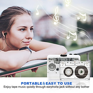 Auto Reverse ＆Clear Stereo Cassette Player,Built-in Cool Copper Wheel Movement＆Earphone,Cassette Tape to MP3 Converter with Tape Converter Software,Powered by USB Power Cord or AA Battery