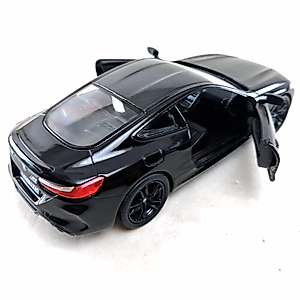 KiNSMART BMW M8 Competition Black Red 5" 1:36 Scale Die Cast Metal Model Toy Car w/Pullback Action