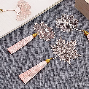 maxgoods Chinese Style New Tassel Rose Gold Stationery Apricot Leaf(5)