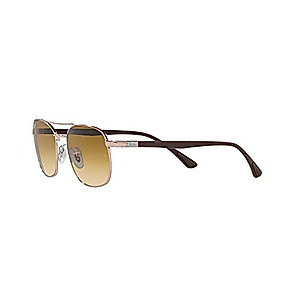 Ray-Ban RB3670 Square Sunglasses, Copper/Clear Gradient Brown, 54 mm