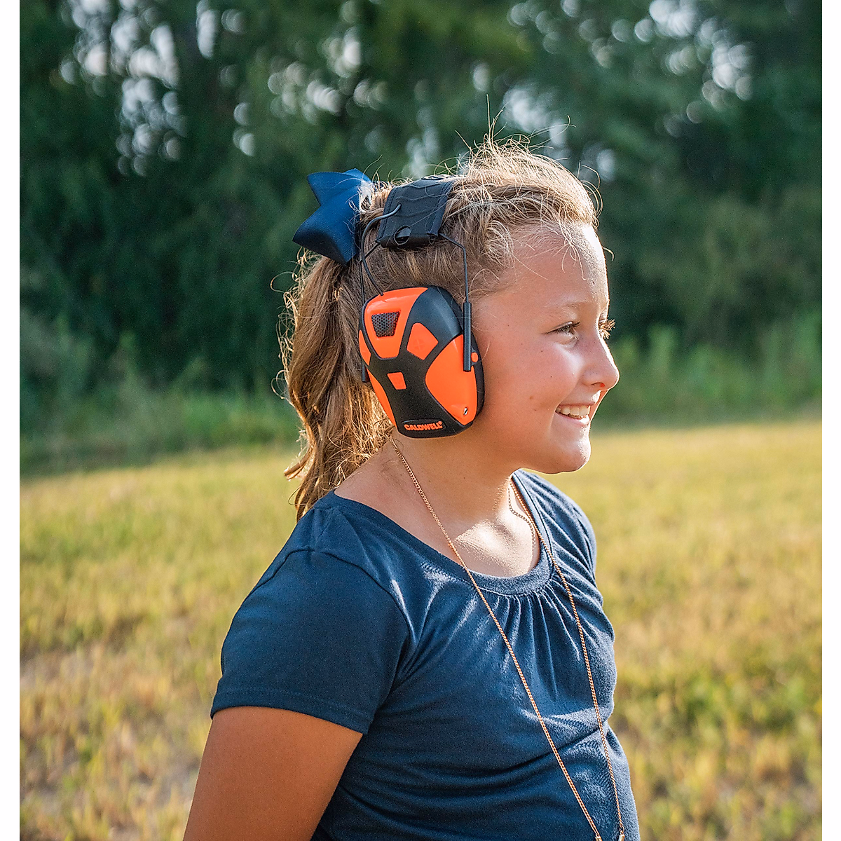 Caldwell E-MAX Pro Electronic Hearing Protection 23-24 NRR - Adjustable Lo Pro Earmuffs for Shooting, Hunting and Range, Hot Coral
