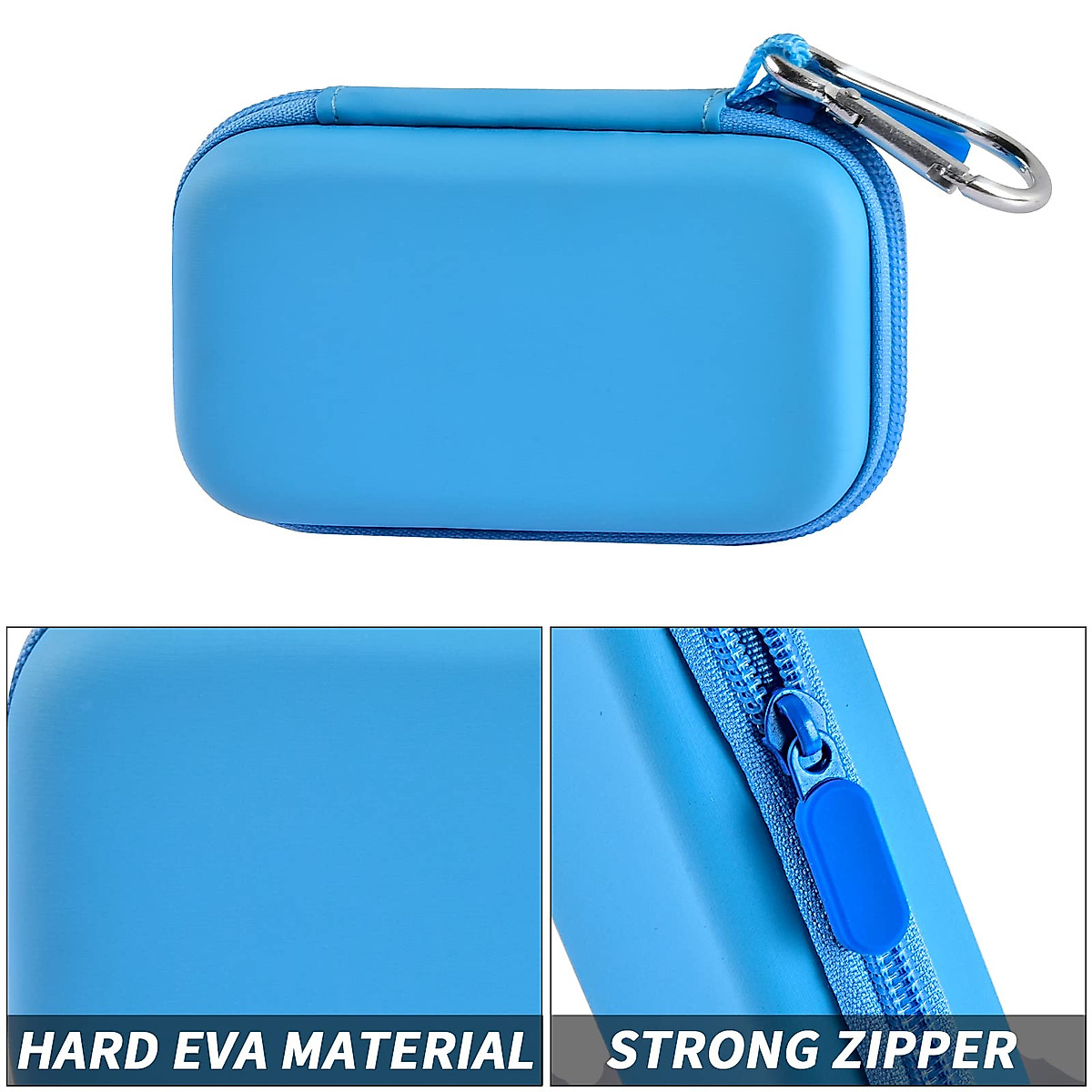 MP3 & MP4 Player Case for SOULCKER/G.G.Martinsen/Grtdhx/iPod Nano/Sandisk Music Player/Sony NW-A45 and Other Music Players with Bluetooth. Fit for Earbuds, USB Cable, Memory Card - Blue